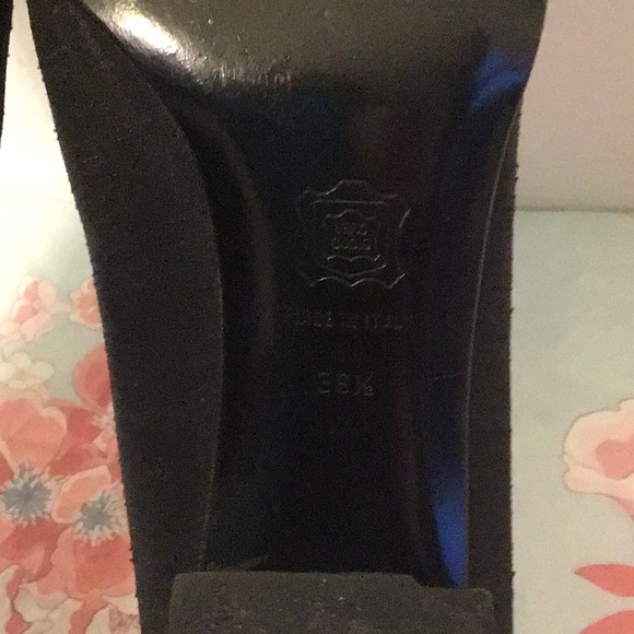 Versace | Shoes | Gianni Versace Black Satin Square Toe Heels Sz 85 ...